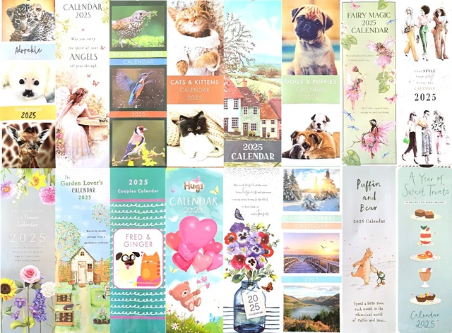 2025 TALL SLIM Wall Calendars Pen Gift Envelope Organiser Planner ...