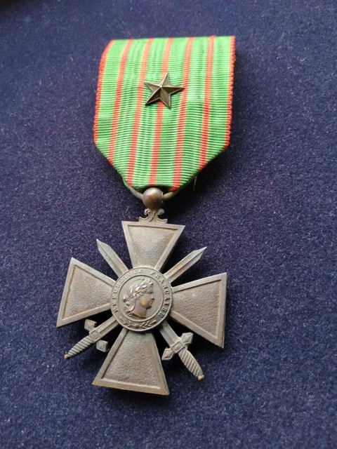 1914-1916 WW1 FRENCH Croix De Guerre France War Medal Original With ...