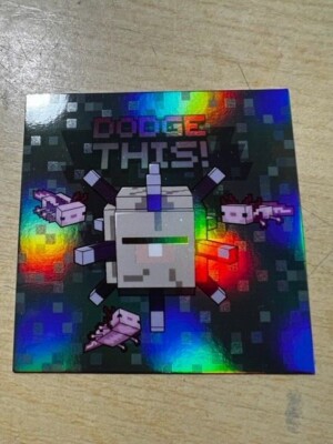 BLOCK CARD LIMITED Edition Minecraft Treasure Panini 2021 axolotl £2.09 ...