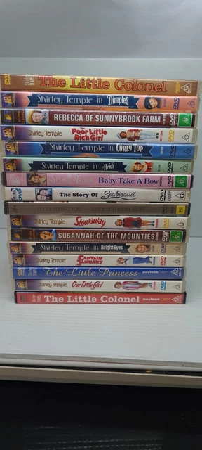 SHIRLEY TEMPLE COLLECTION 16 x Movie DVD Bundle - Region 4 PAL Heidi ...