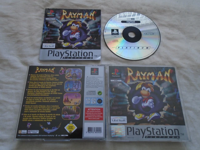 RAYMAN 1 ORIGINAL PS1 (COMPLETE) rare Sony PlayStation platinum ...