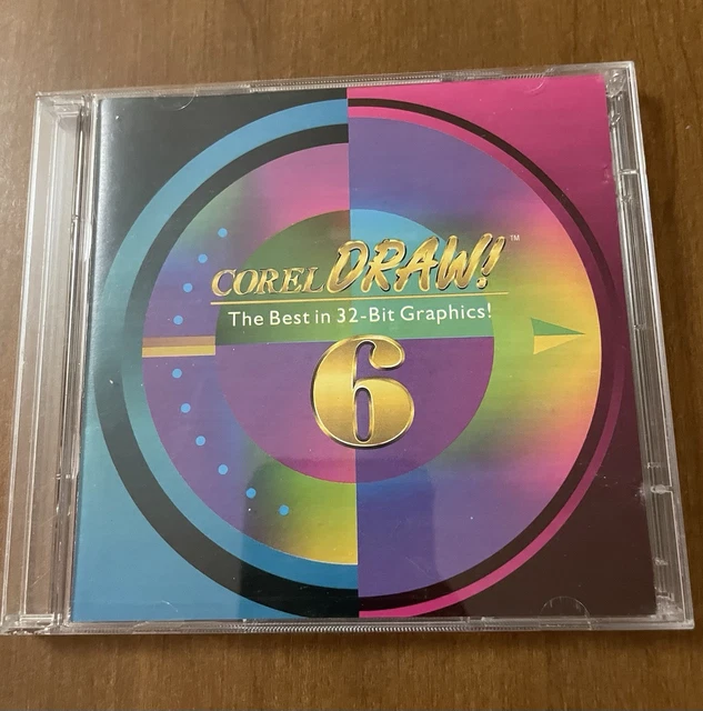 VINTAGE COREL DRAW 6 CD ROM The Best In 32-Bit Graphic 2 Discs *READ ...