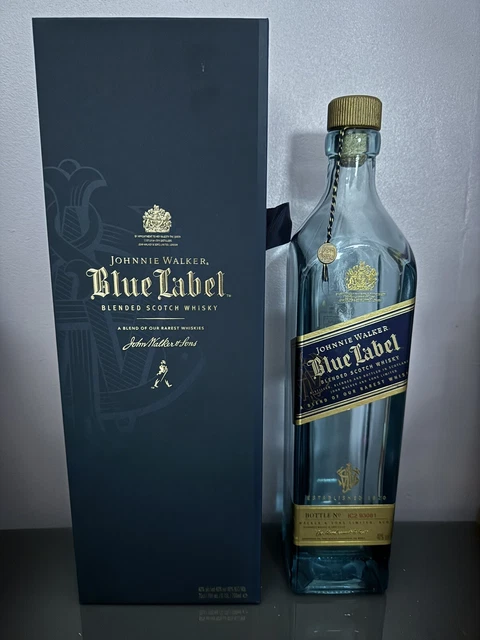 JOHNNIE WALKER BLUE LABEL Scotch Whisky 70 cl Empty Bottle & Box £15.00 ...