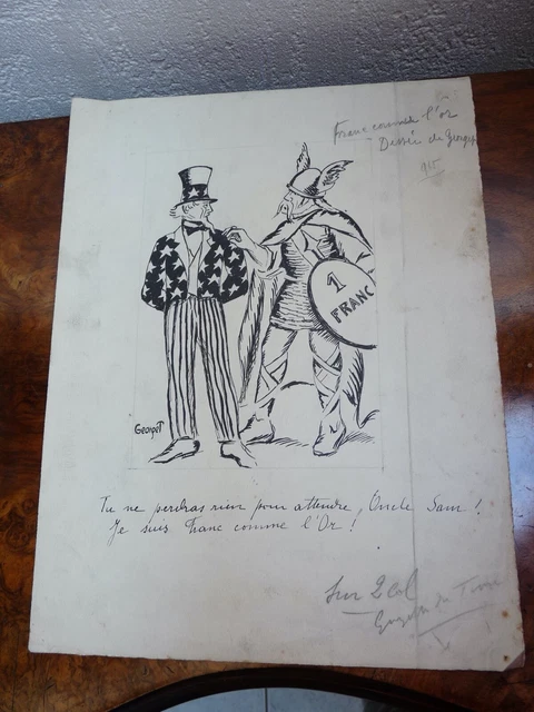 DESSIN À L'ENCRE SIGNEE ILLUSTRATEUR CARICATURISTE de HENRI GEORGET Franc Or SAM EUR 89,00 ...