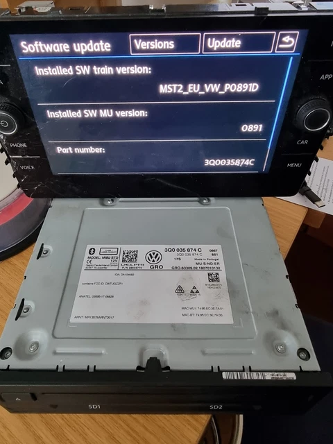 VW MIB 2 Radio/CD/Stereo Head Unit 3Q0 035 874 C 3Q0035874C £409.62 ...