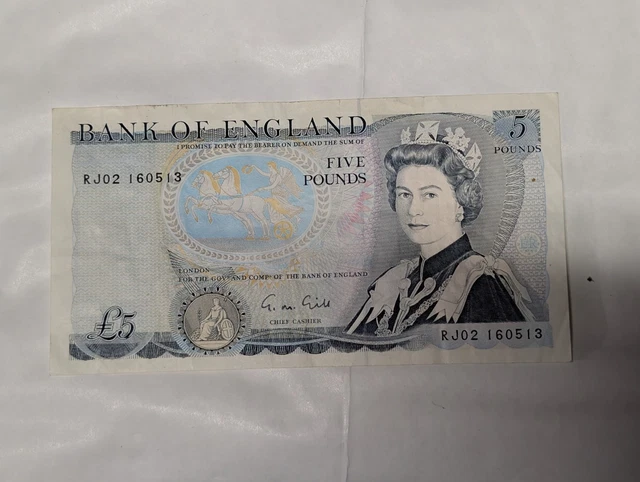 GILL FIVE POUNDS £5 bank note £0.01 - PicClick UK