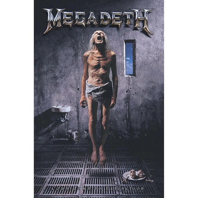 MEGADETH COUNTDOWN TO Extinction Poster Flag Textile Fabric Wall Banner ...