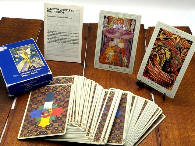 RARE ALEISTER CROWLEY Thoth Tarot Deck Pack, by AG Muller, CHNeuhausen ... RARE ALEISTER CROWLEY Thoth Tarot Deck Pack, by AG Muller, CHNeuhausen ...