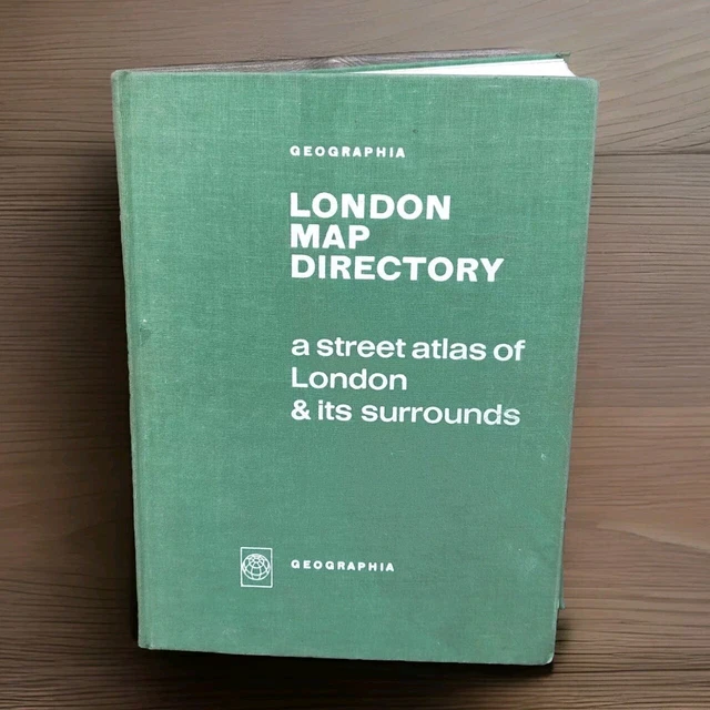 LARGE VINTAGE LONDON Map Directory Street Atlas 1964 Book Geography ...