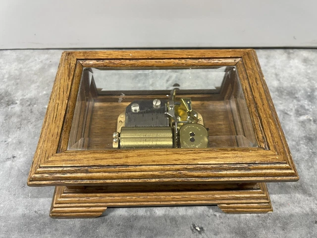 SAN FRANCISCO MUSIC Box Co. Wood Beveled Glass 36 Note Reuge Swiss ...