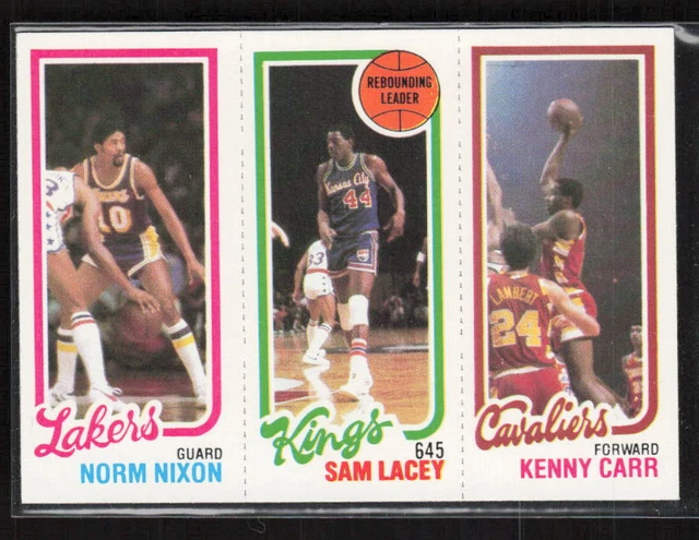 1980 TOPPS #54/123/141 Norm Nixon/Sam Lacey/Kenny Carr RC, TL EX EUR 4 ...