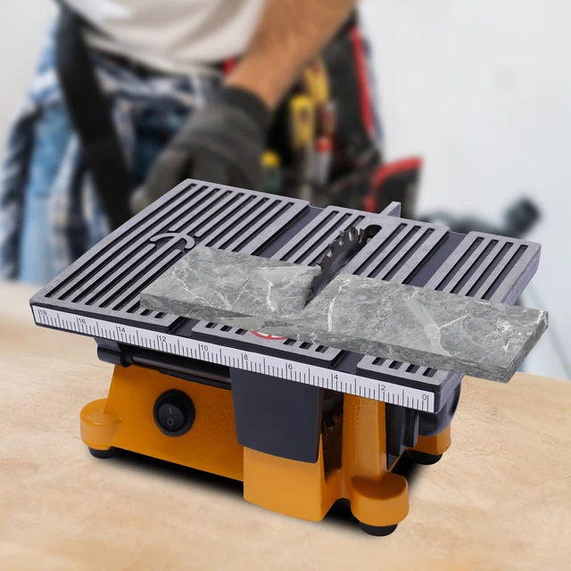 110V MINI TABLE Saw Bench Cutter Metal Wood Glass Stone Sawing Cutting ...