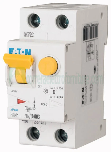 AC 1P+N 16A 30ma 4.5KA EATON 237068 Differential Magnetothermal Switch £22.13 - PicClick UK