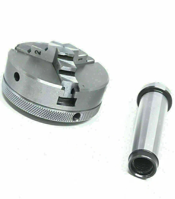 4 JAW 2-1/2& 65mm Self Centering Mini Lathe Chuck & MT2 Drawbar - M10 x ...