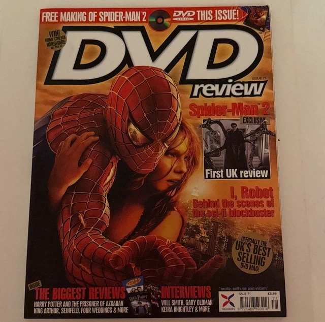 DVD REVIEW MAGAZINE Issue 71 - Spider-Man 2 - Tobey Maguire - 2004 £6. ...