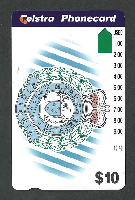 RARE AND SCARCE PRISTINE MINT $10 TELSTRA PRISON PHONECARD Pre 1096 EUR ...