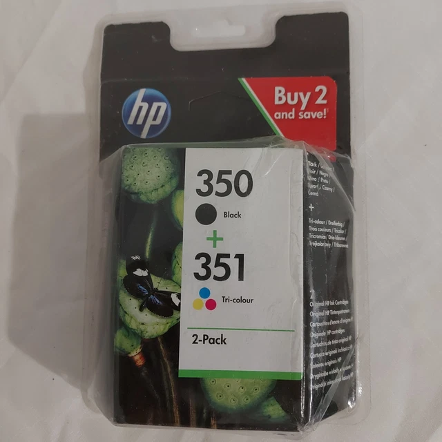 ORIGINAL HP 350 351 BLACK COLOUR PRINTER INK CARTRIDGES Date 2022 EUR ...