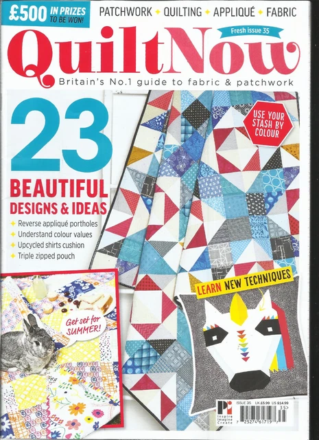 QUILT NOW MAGAZINE, Britain's No.1 Guide To Fabric & Patchwork Issue, 2017 #35 EUR 14,77 ...