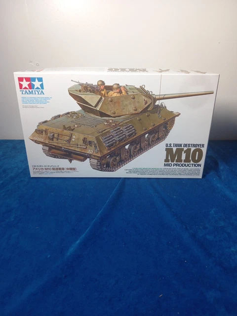 TAMIYA U.S. TANK Destroyer M10 Mid Production Model Kit 35350 Scale 1/ ...