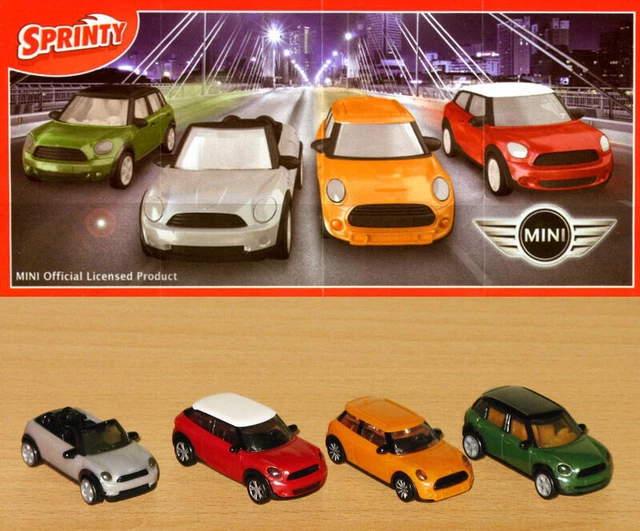 BMW MINI COOPER Complete Set Of 4 With All Papers Kinder Surprise Egg ...