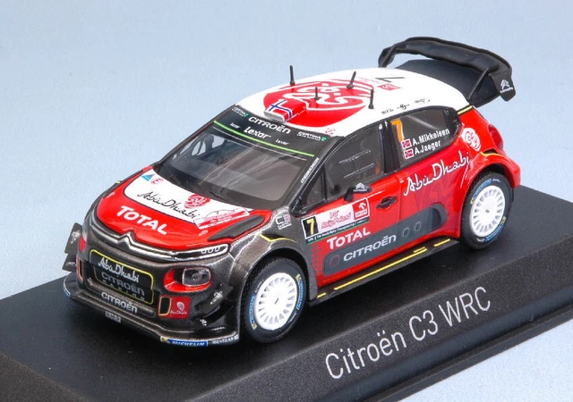 RALLY CAR MODEL 1:43 Scale Norev Diecast CITROEN C3 WRC No.7 9th Poland ...