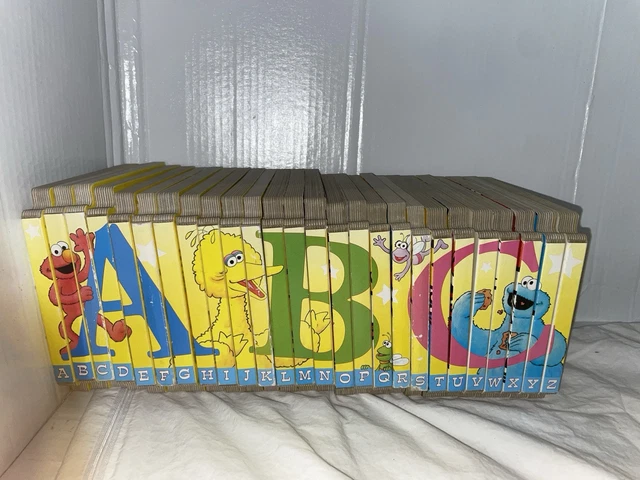 26 VTG SESAME Street Alphabet ABC Board Book Set A-Z Interlocking 1997 ...