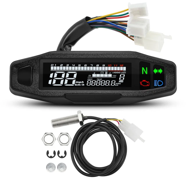 MOTORCYCLE ODOMETER+ EFI Tachometer Speedometer Speedo meter Tacho ...
