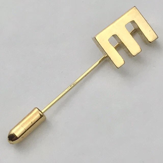 THE LETTER E Stick Pin Gold Tone Vintage Initial Monogram “E” £8.51 - PicClick UK