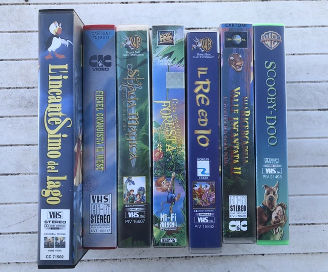 STOCK VHS ANNI 90 Originali Sette Vhs Fox Universal Warner Bros Cartoni Animati EUR 25,00 ...