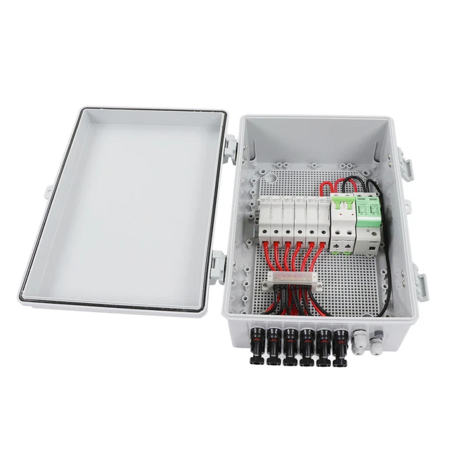 PHOTOVOLTAIC COMBINER BOX 6 String PV Combiner Box With Arrester 10A ...
