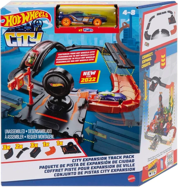 HOT WHEELS CITY Track Pack, 10 Piece Set Includes Track Base & Various ...