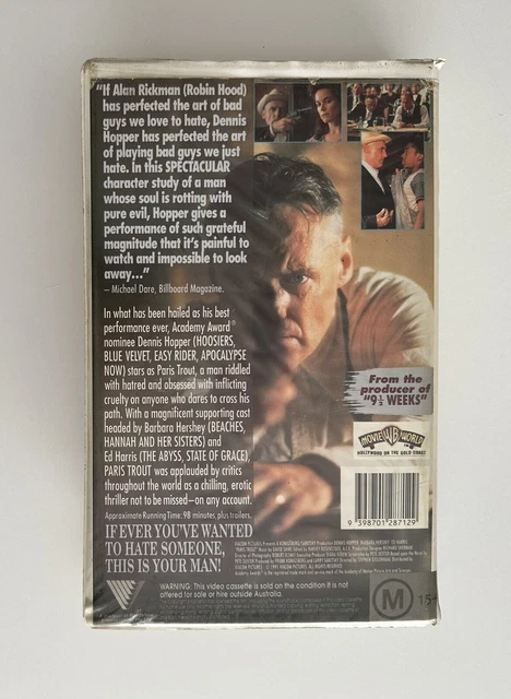 PARIS TROUT [VHS] Roadshow Video Big Box Ex-Rental Tape Clamshell 1991 ...