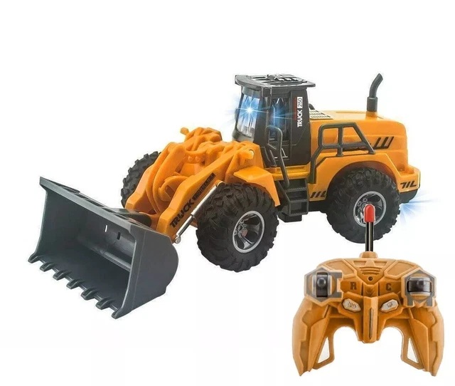 REMOTE CONTROL EXCAVATOR Construction Truck RC Digger 5CH Bulldozer LED ...