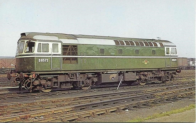 PHOTO POSTCARD OF British Rail Class 33 Diesel Loco No. D6572 at ...