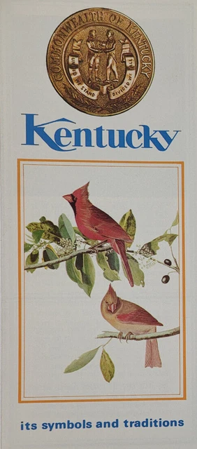 1970S KENTUCKY STATE Symbols Traditions Vintage Travel Brochure ...