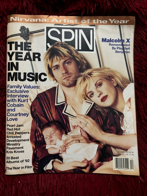 SPIN MAGAZINE DECEMBER 1992 Nirvana Kurt Cobain Courtney Love baby RARE ...