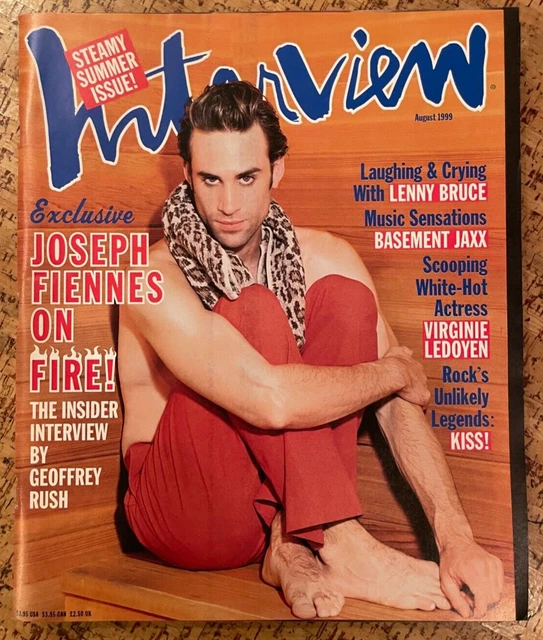 JOSEPH FIENNES VINTAGE Andy Warhol’s Interview Magazine August 1999 ...