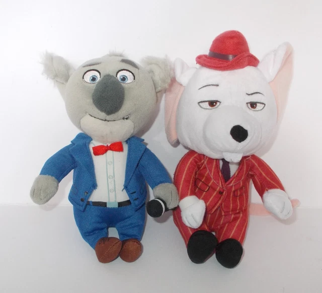 DISNEY SING SOFT Plush Teddy Ty Beanie Babies Buster Moon Koala & Mike ...