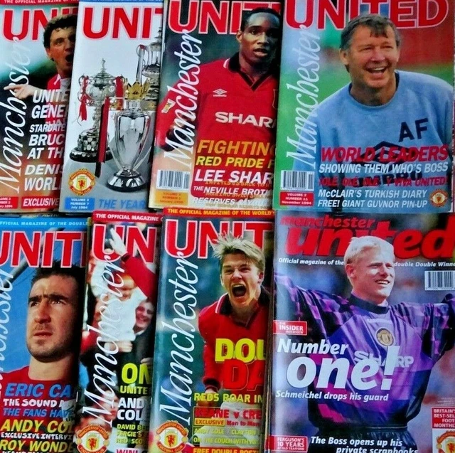 MANCHESTER UNITED FOOTBALL Club Magazines, Official, 1990s x 39 - Man ...