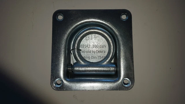 4 STÜCK ZURRMULDE mit Feder LC 800 daN 105x105mm Zurröse Zurrpunkt ...