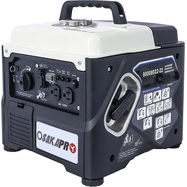 PORTABLE GASOLINE INVERTER Generator 1200W Ultra-quiet Gas Engine ...