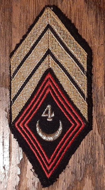 4° RZ REGIMENT Zouaves Sergeant Chief Arm Diamond Model 1945 ORIGINAL ...