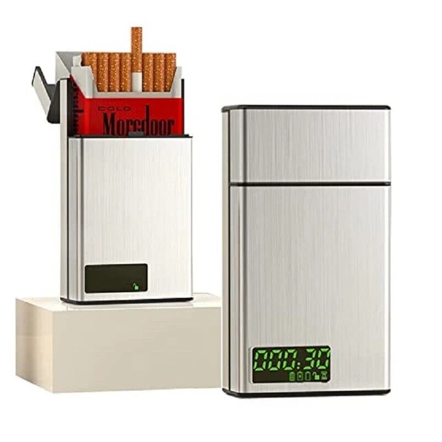 TIMED CIGARETTE DISPENSER | Full 20-Pack Cigarettes Case with Timer ...