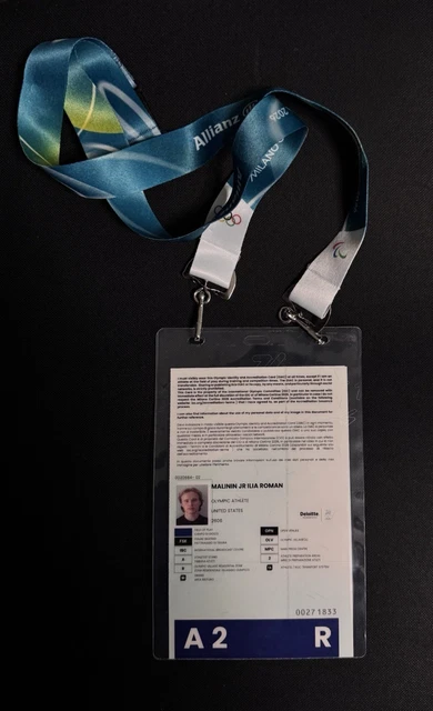 ORIGINAL STAR ILIA Malinin Accreditation Milan Cortina 2026 Olympics ...