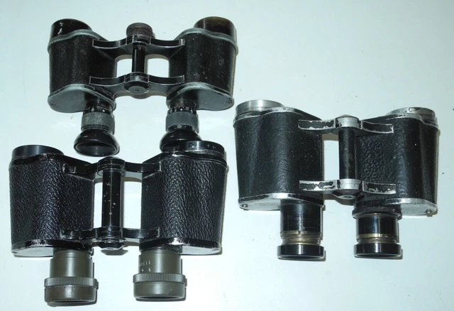 3 BINOCULARS SERVICE GLASS Carl Zeis Jena and Kraus for hobbyists ...