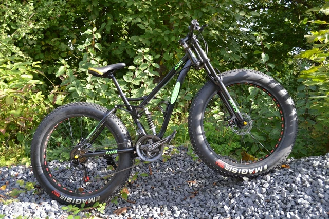 26 ZOLL AWS Fat Tire Bike Mountainbike Fatbike Fahrrad Vollfederung 21 ...