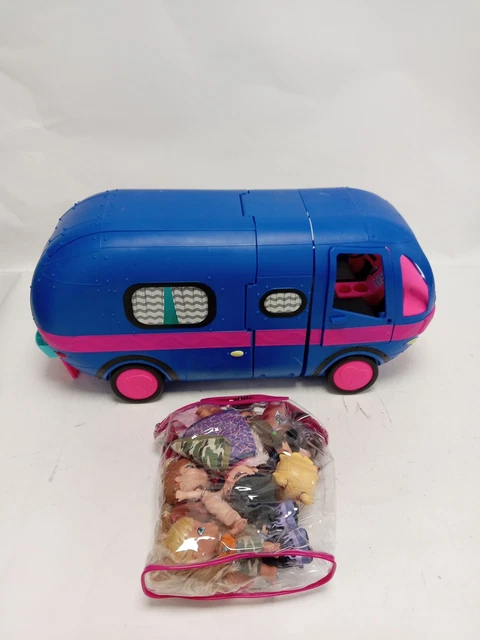 BLUE TOY CAMPER Van with Accessories and Dolls Set - LOL £9.99 ...