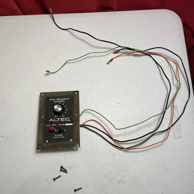 ORIGINAL SCHALTTAFEL VINTAGE Altec Lansing Modell 891V ...