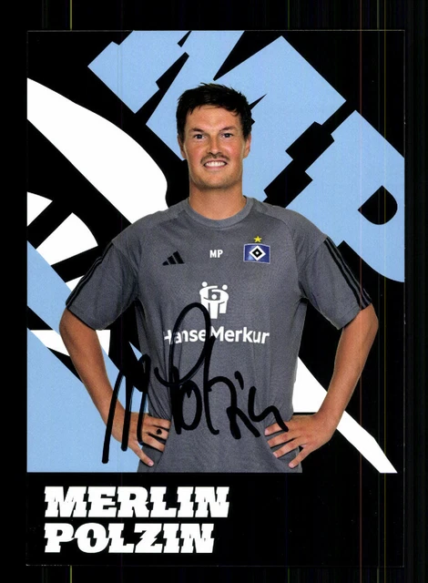 MERLIN POLZIN AUTOGRAMMKARTE HSV Hamburger SV 2024/25 24/25 NEU EUR 1 ...