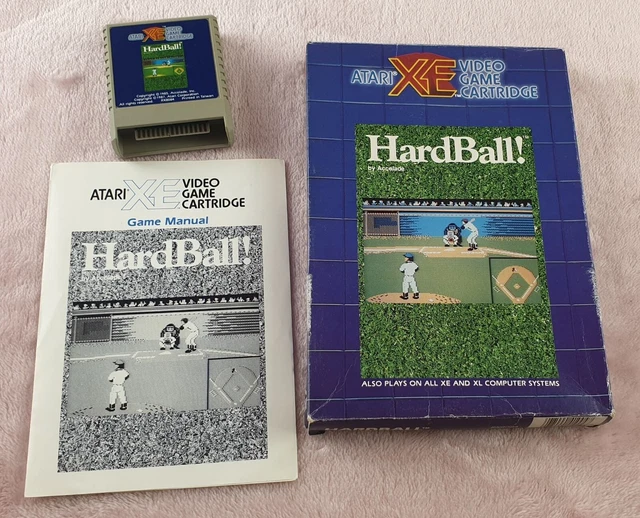 HARDBALL! FOR ATARI XE Complete in Box with Manual & 60 Day Warranty ...